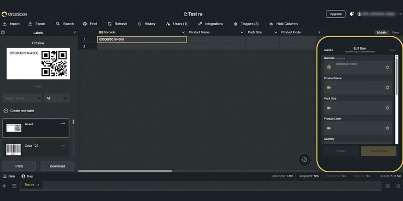OrcaScan vs QR Tiger/GS1